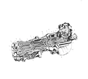 Aeroengines - Piston Cutaways Art Prints, Posters & Puzzles