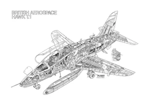 Military Aviation 1946-Present Cutaways Art Prints, Posters & Puzzles