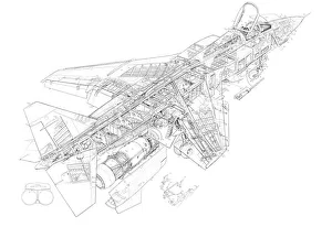 Military Aviation 1946-Present Cutaways Art Prints, Posters & Puzzles