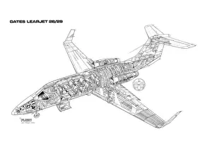 Business Aircraft Cutaways Art Prints, Posters & Puzzles