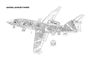 Business Aircraft Cutaways Art Prints, Posters & Puzzles