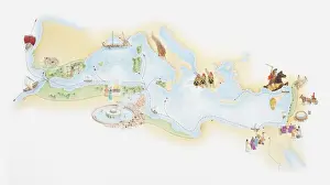 Illustrated Map Art Prints, Posters & Puzzles