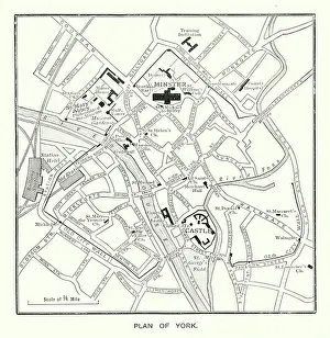 York Map Art Prints, Posters & Puzzles