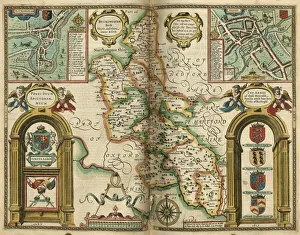 John Speed's County Maps, 1611 Art Prints, Posters & Puzzles