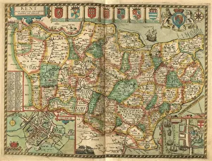 John Speed's County Maps, 1611 Art Prints, Posters & Puzzles