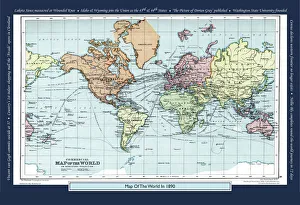 World Maps Art Prints, Posters & Puzzles