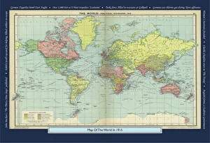 Historical World Map 1915 Collection of Photo Prints and Gifts