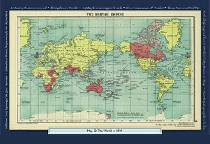 Historical World Map 1929 Collection of Photo Prints and Gifts
