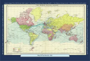 Historical World Map 1931 Art Prints, Posters & Puzzles