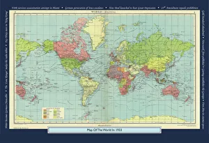 Historical World Map 1933 Collection of Photo Prints and Gifts