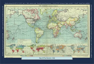 Historical World Map 1945 Collection of Photo Prints and Gifts