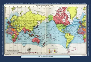 Historical World Maps Art Prints, Posters & Puzzles