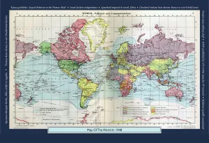 Historical World Map 1948 Collection of Photo Prints and Gifts