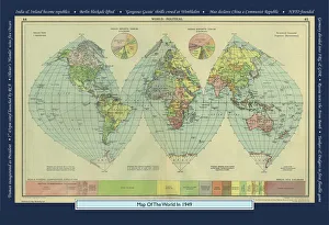 Historical World Map 1949 Art Prints, Posters & Puzzles