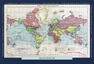Historical World Map 1955 Collection of Photo Prints and Gifts