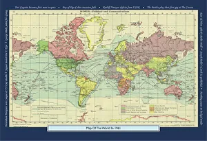 Historical World Map 1961 Collection of Photo Prints and Gifts