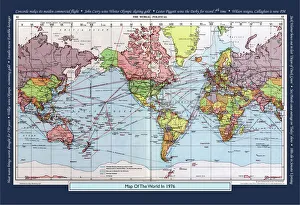 Historical World Map 1976 Art Prints, Posters & Puzzles
