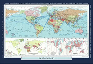 Historical World Map 1979 Art Prints, Posters & Puzzles