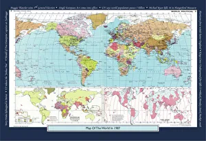 Historical World Map 1987 Art Prints, Posters & Puzzles