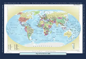 Historical World Map 2000 Art Prints, Posters & Puzzles