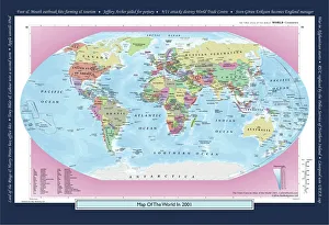 Historical World Map 2001 Art Prints, Posters & Puzzles