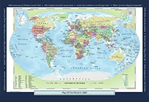 Historical World Map 2009 Art Prints, Posters & Puzzles