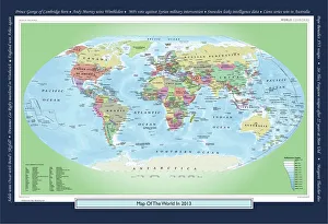 Historical World Map 2013 Art Prints, Posters & Puzzles