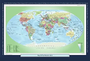 Historical World Map 2013 Art Prints, Posters & Puzzles