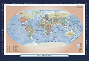 Historical World Map 2015 Art Prints, Posters & Puzzles
