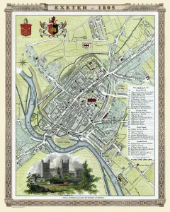 Exeter Map Art Prints, Posters & Puzzles
