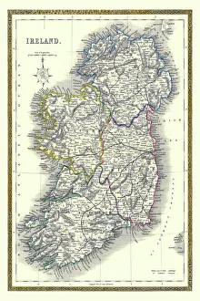 Old Map Of Ireland Art Prints, Posters & Puzzles