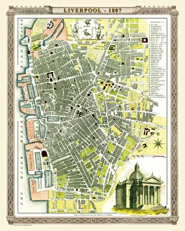 Old Map Of Liverpool Art Prints, Posters & Puzzles