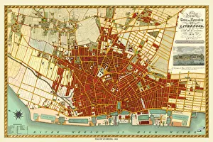 Old Map Of Liverpool Art Prints, Posters & Puzzles