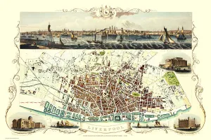 Old Map Of Liverpool Art Prints, Posters & Puzzles