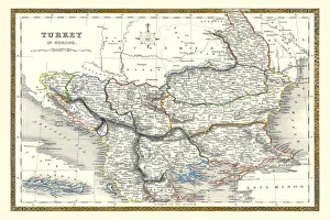 Old Map Of Turkey Art Prints, Posters & Puzzles
