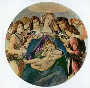 Botticelli Madonna Av Granateple